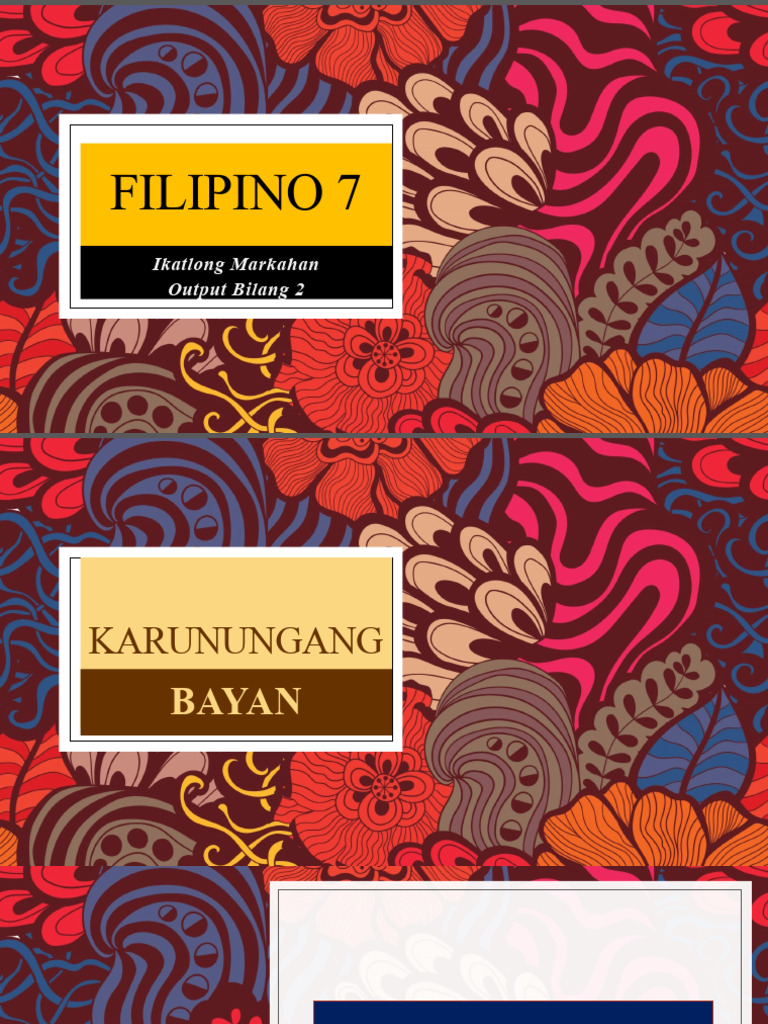 Filipino 7 Pangkat 1 Output 2 | PDF