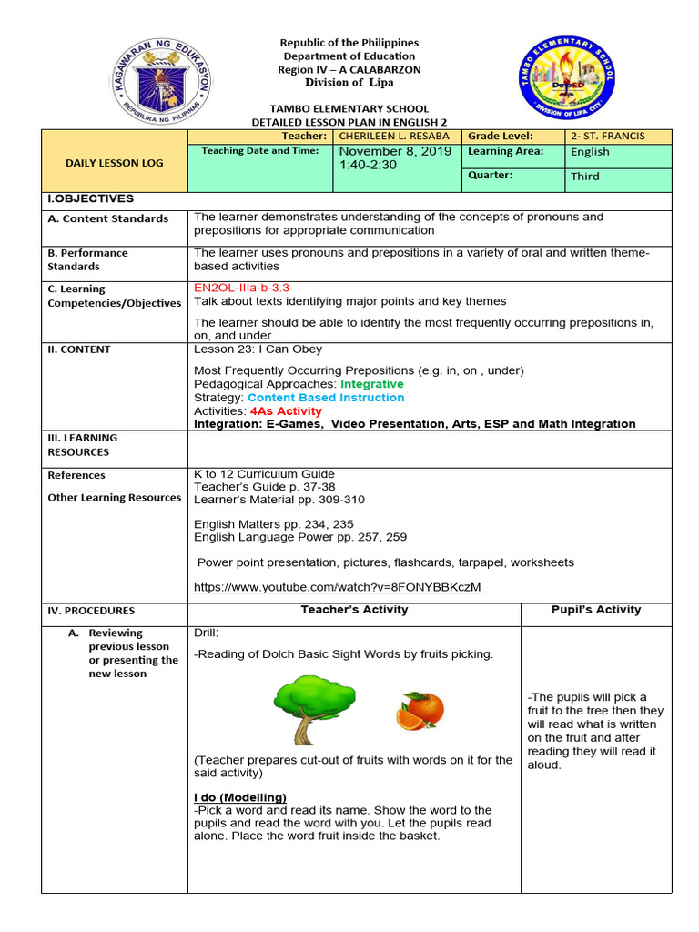 Cot DLP 3RD | Download Free PDF | English Language | Learning
