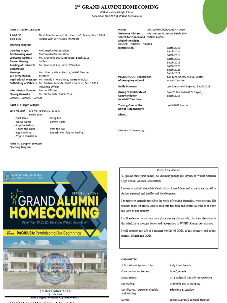 Alumni Program | PDF