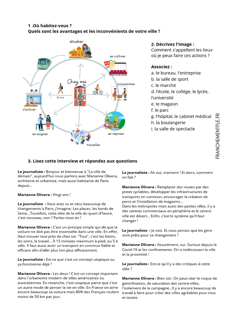 A2 b1 Vivre en Ville | PDF