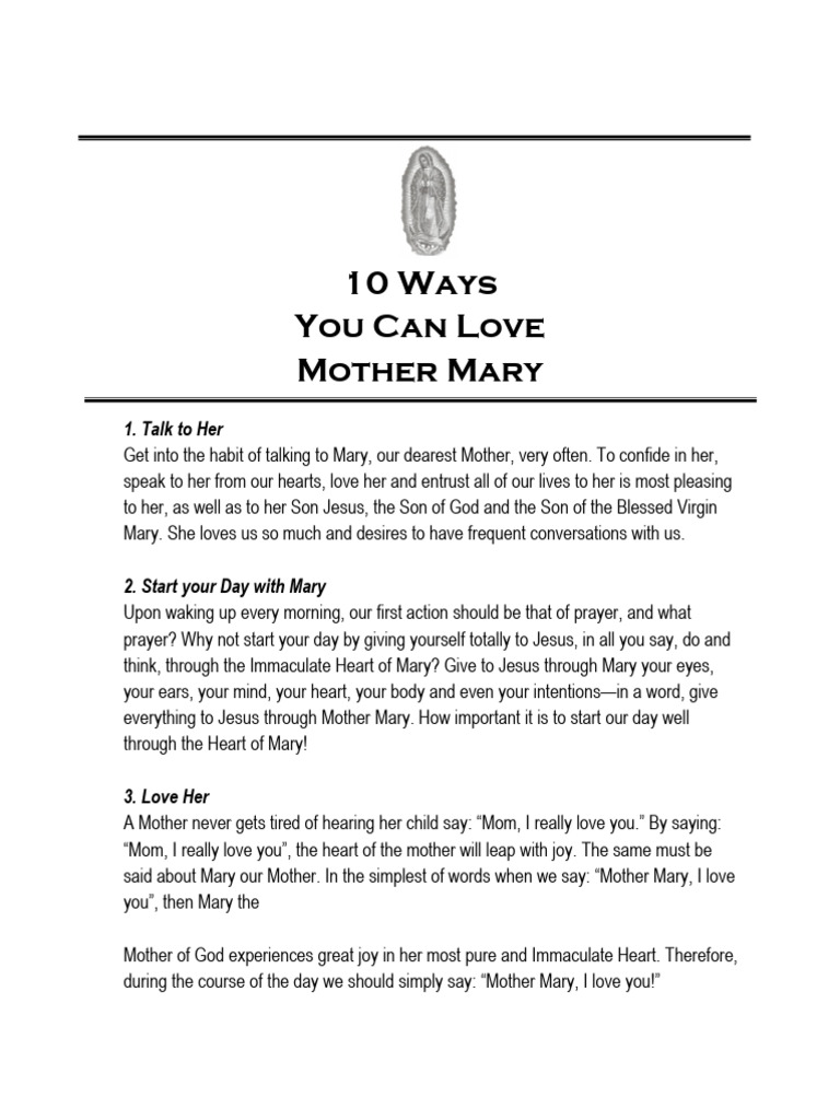 10 Ways You Can Love Mary | PDF
