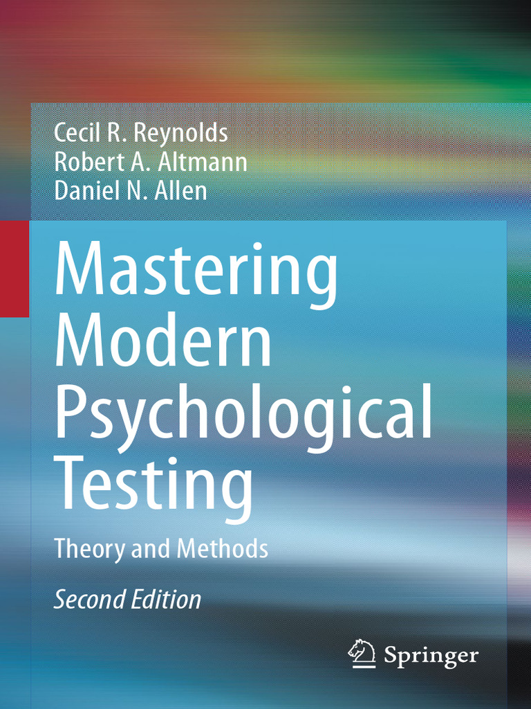 רשות- Ch. 13 from Reynolds 2021- Mastering modern psychological testing ...