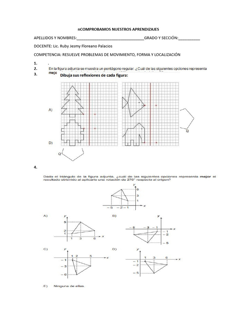 Comprobamos Nuestros Aprendizaje1 | PDF