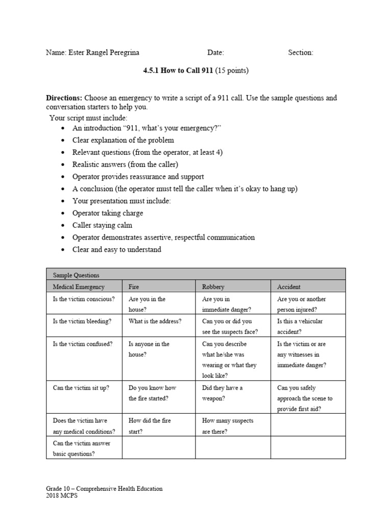 How To Call 911 | PDF | 9 1 1 | Emergency Management