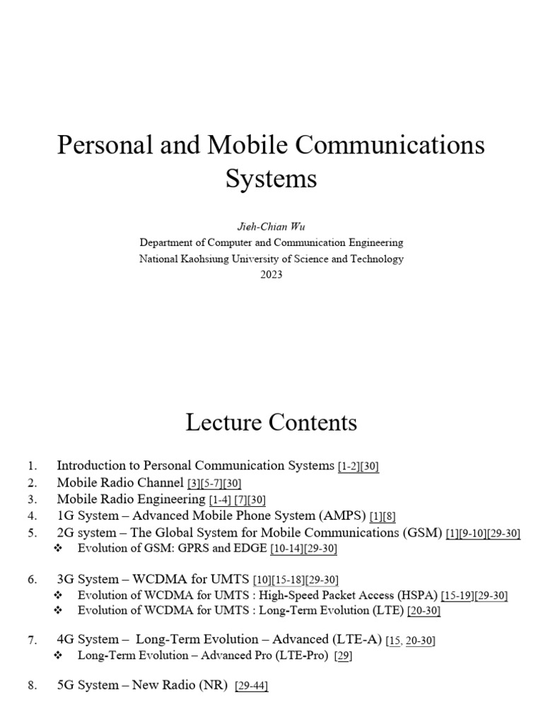 Lect 00 Pdf Lte Telecommunication 4 G