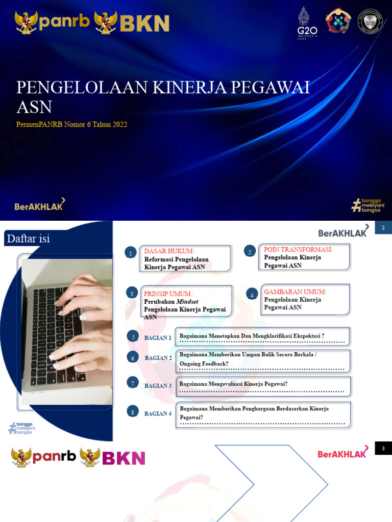 Bimtek - PPT PermenPANRB Pengelolaan Kinerja - Edit Ben | PDF