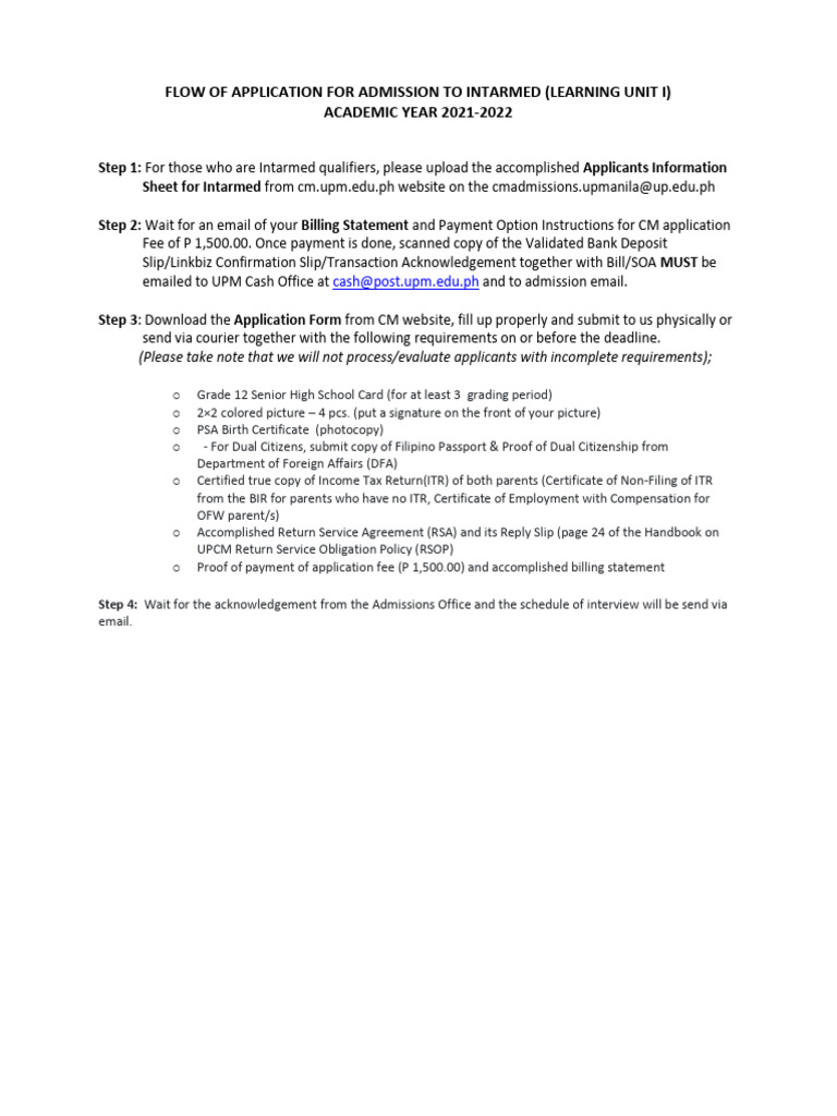 Flow of Online Application For Intarmed | PDF