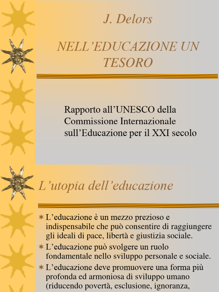 J. Delors, Nell'educazione Un Tesoro | PDF