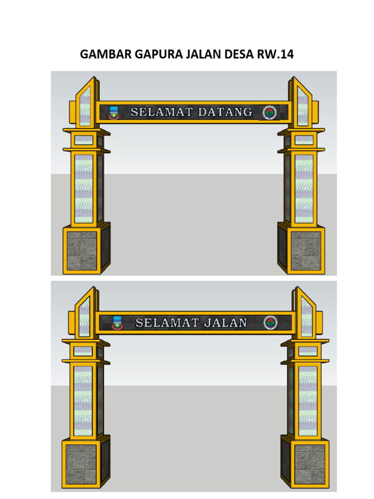 GAMBAR GAPURA JALAN DESA RW.14 | PDF