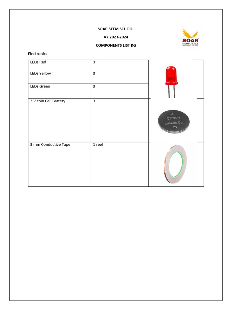 Components List With Pictures | PDF