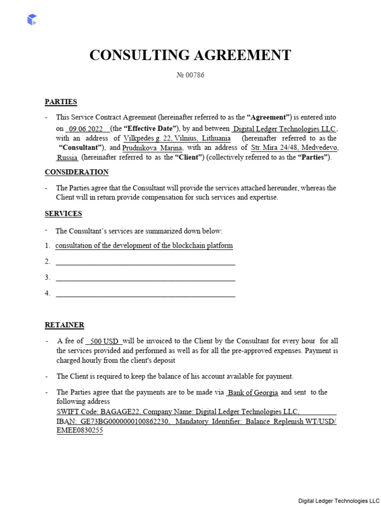 Consulting Agreement | PDF | Private Law | Common Law