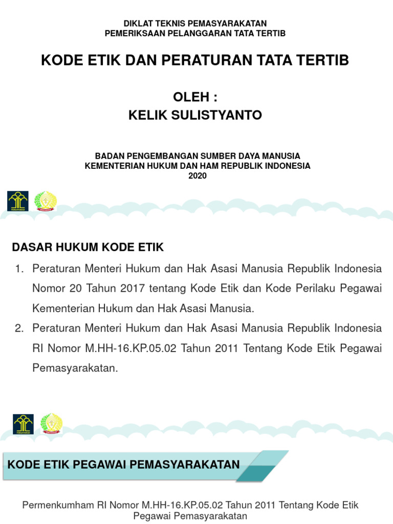 Kode Etik Dan Peraturan Tata Tertib | PDF Kode Etik Dan Peraturan Tata Tertib | PDF