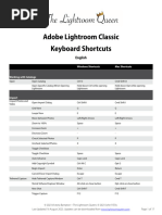 Lightroom Shortcuts Classic | PDF | Control Key | Keyboard Shortcut