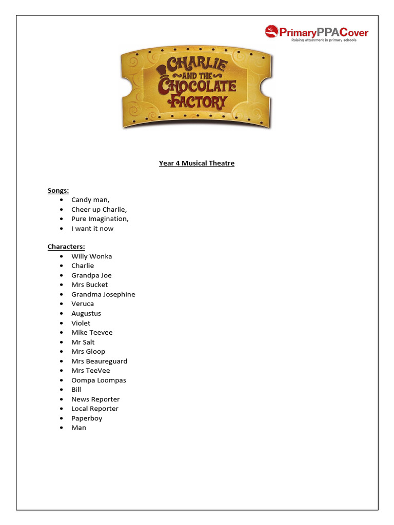 Charlie and The Chocolate Factory | PDF