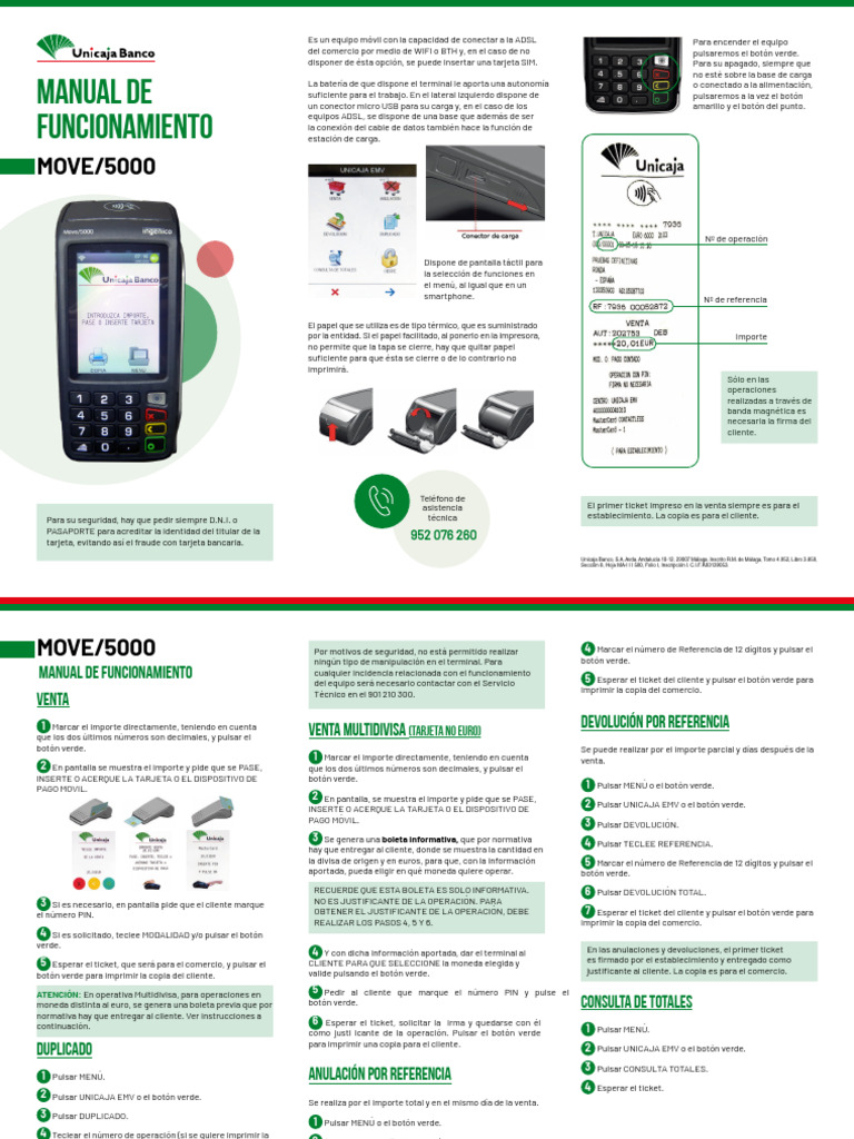 Manual de Uso del Ingenico Move/5000 | PDF