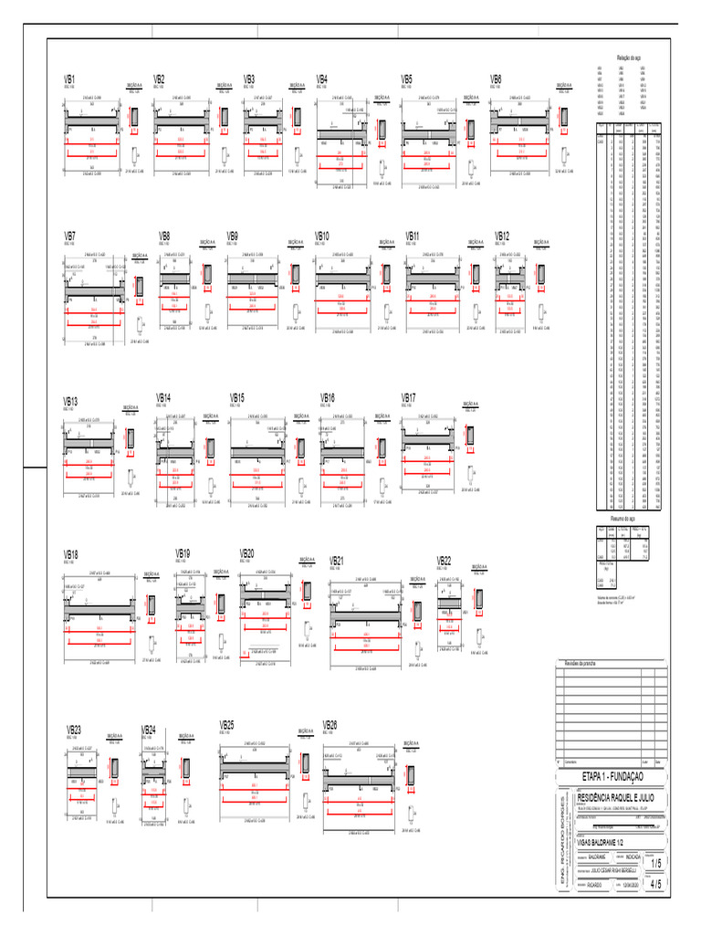 Vigas Baldrame 1-2 - r2 | PDF
