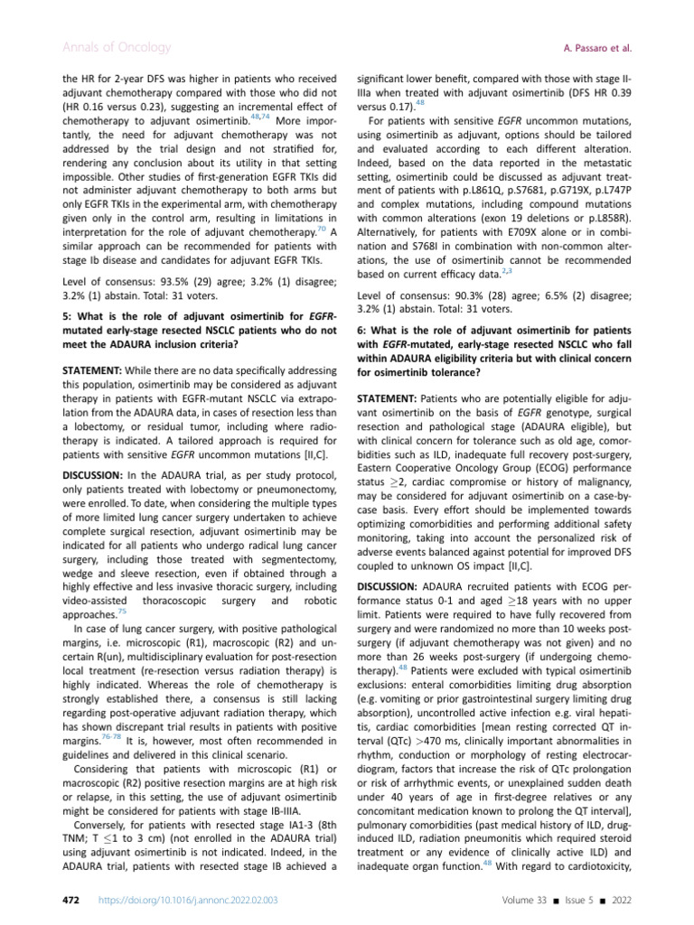 ESMO 2022 EGFR Mutant Non-Small-Cell Lung Cancer 7 | PDF | Surgery | Chemotherapy