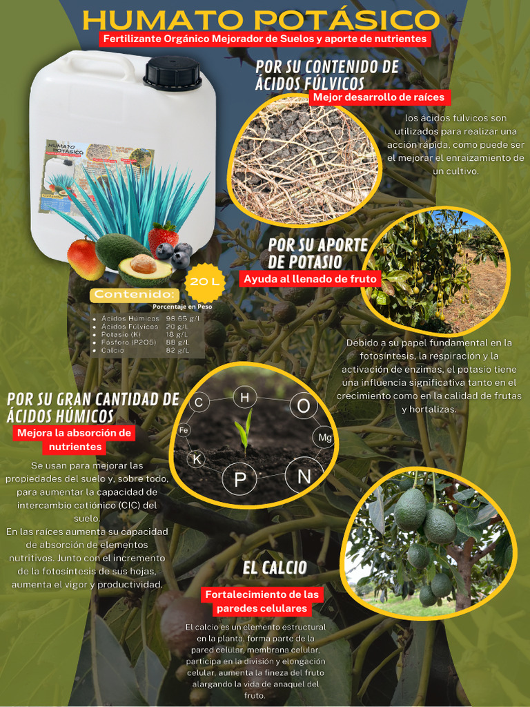 Humato Potásico | PDF | Hogar, jardinería y bricolaje