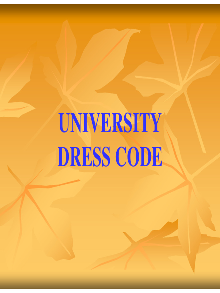 IIUM Dress Code - Male Attire | PDF