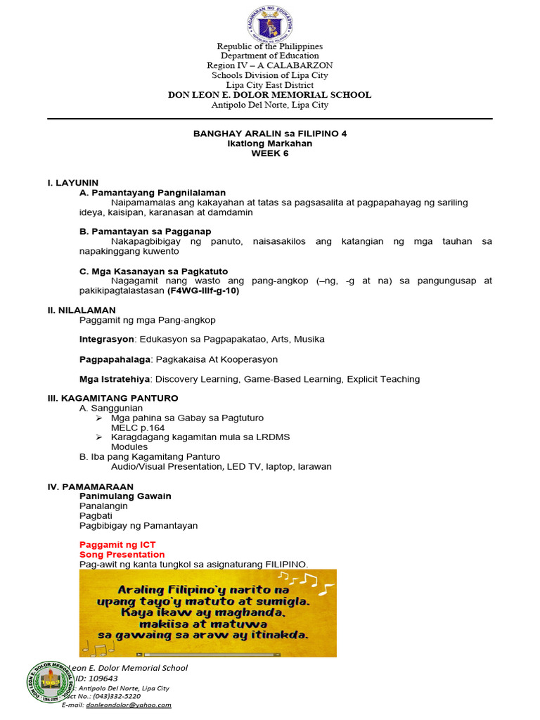 COT-FILIPINO 3rd Quarter | PDF