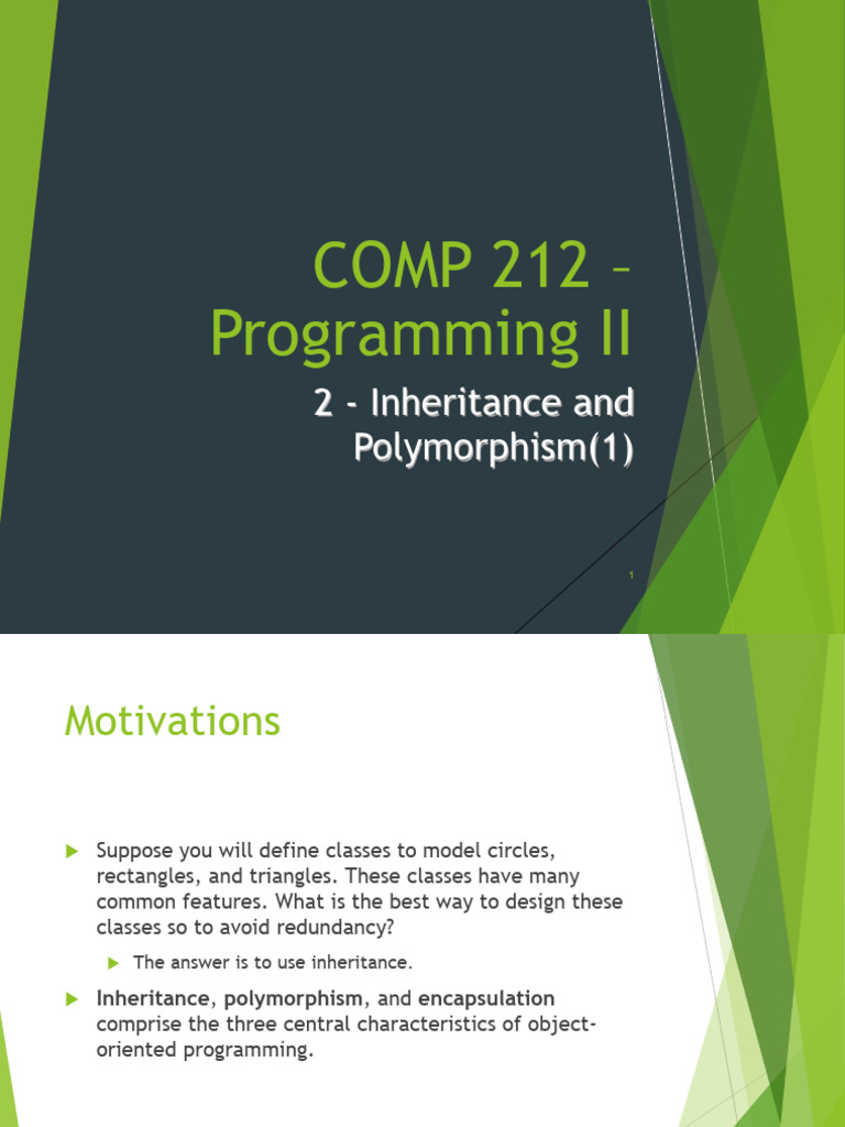 Lecture 3 Pdf Inheritance Object Oriented Programming Method Computer Programming