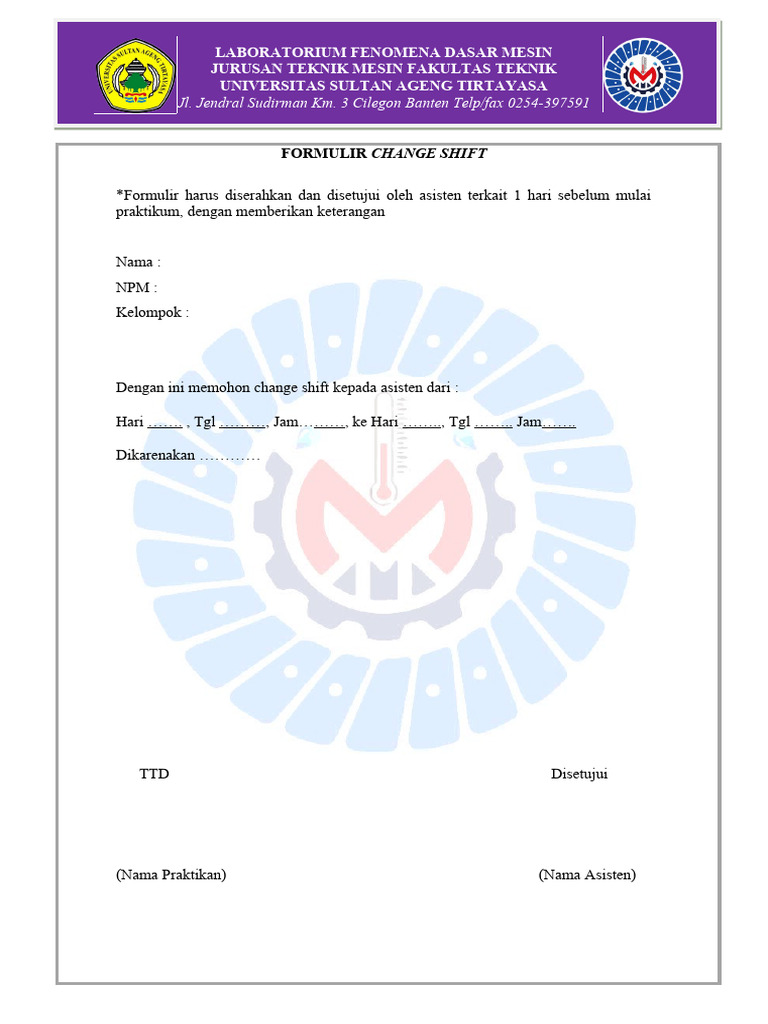 Form Change Shift | PDF