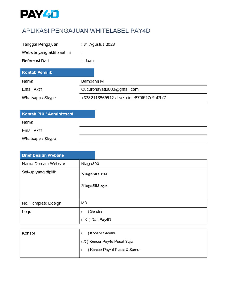 Form Pengajuan 2 | PDF