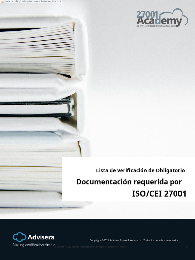 Checklist of ISO 27001 | PDF | Auditoría | Seguridad de información