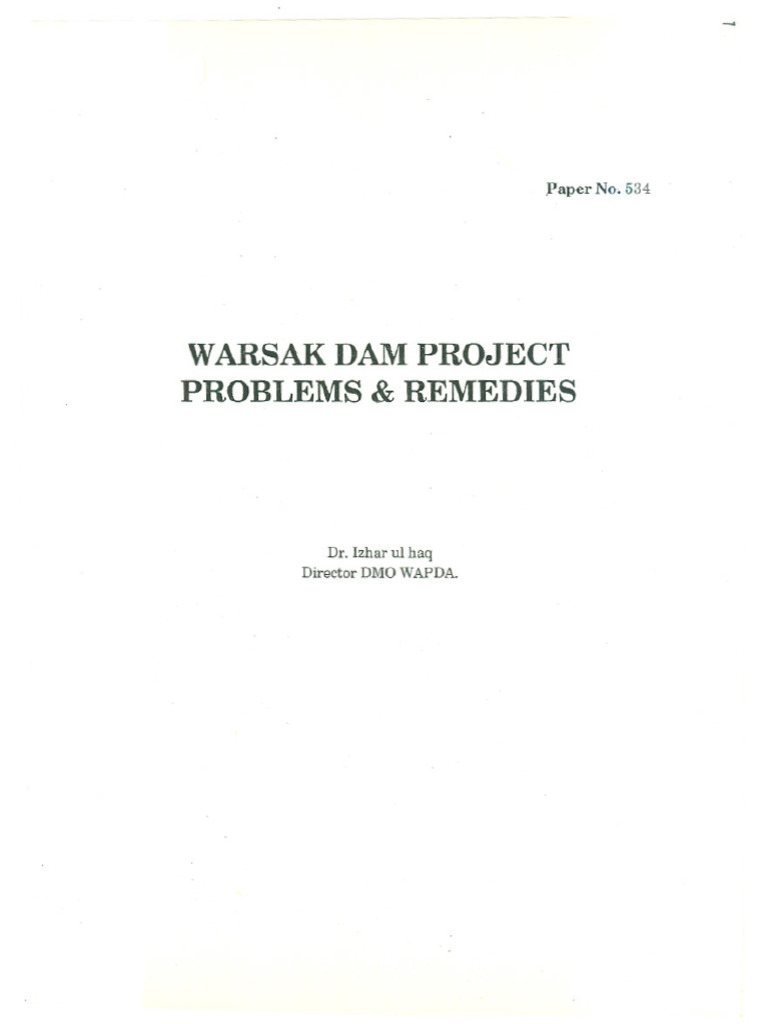 Warsak Dam | PDF
