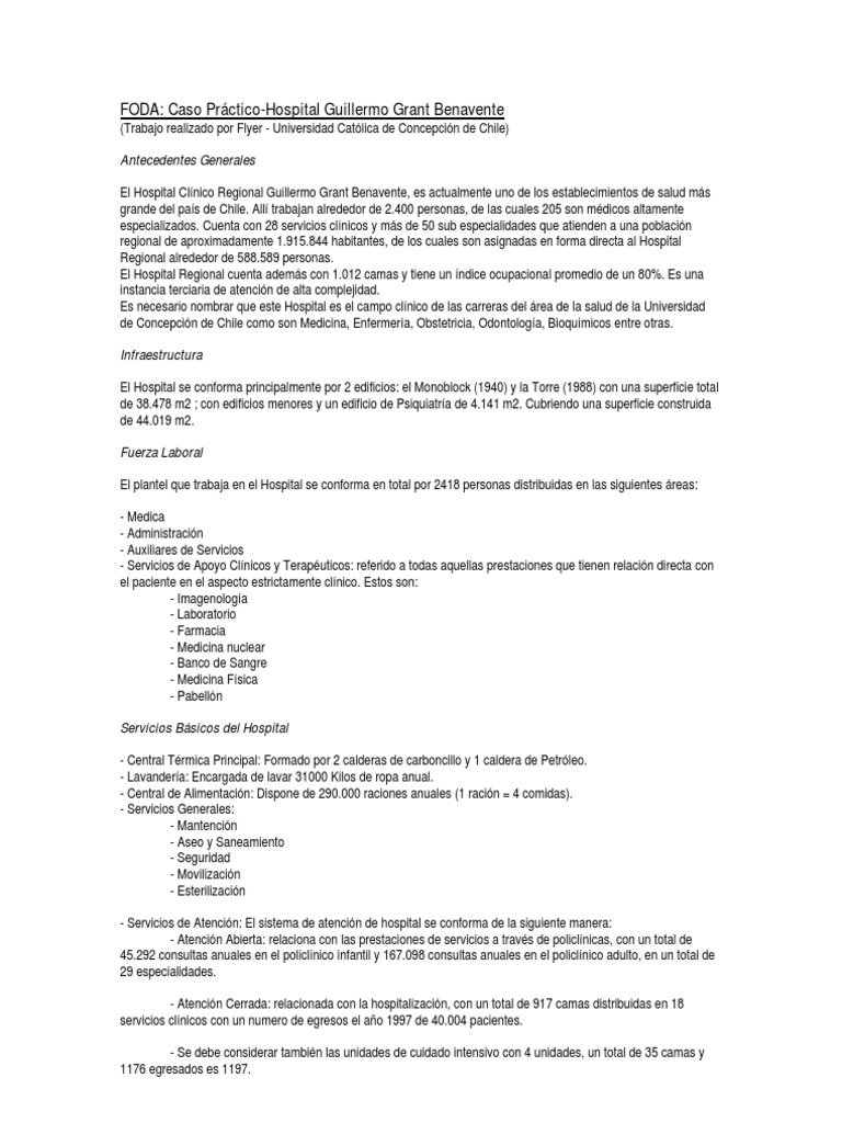 FODA Caso PR Ctico | PDF | Hospital | Medicina