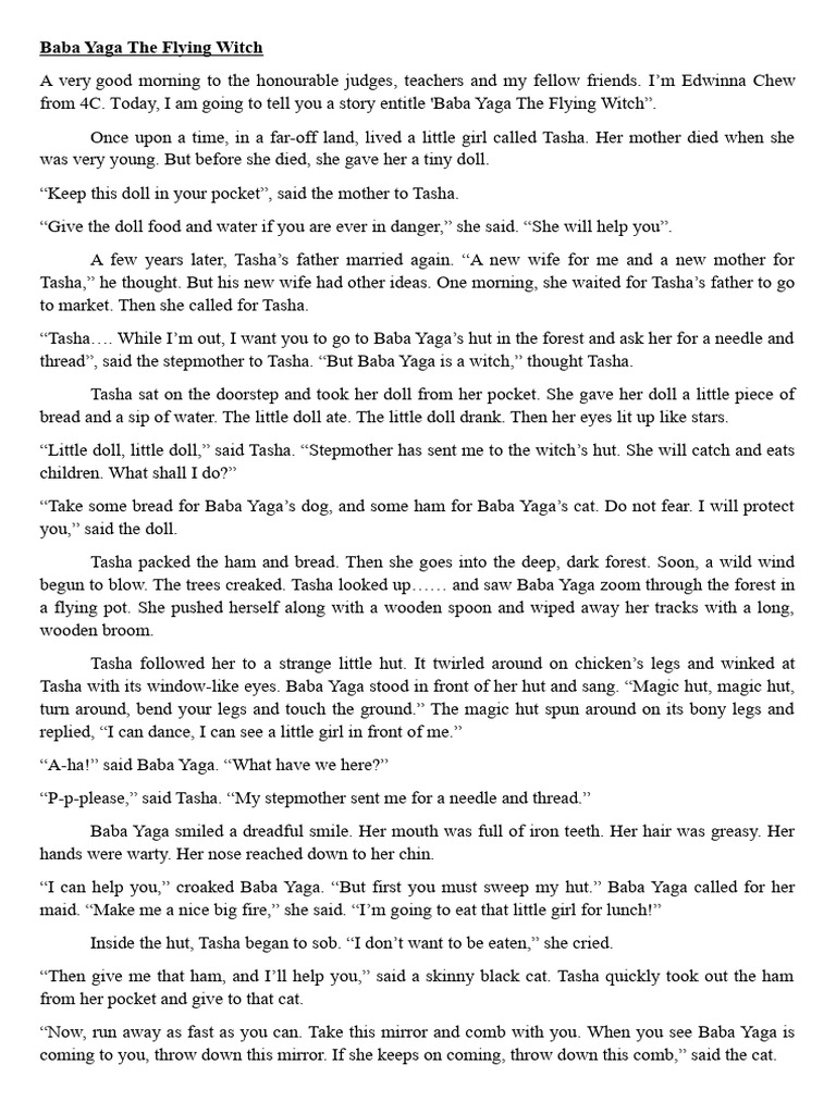 Baba Yaga The Flying Witch | PDF