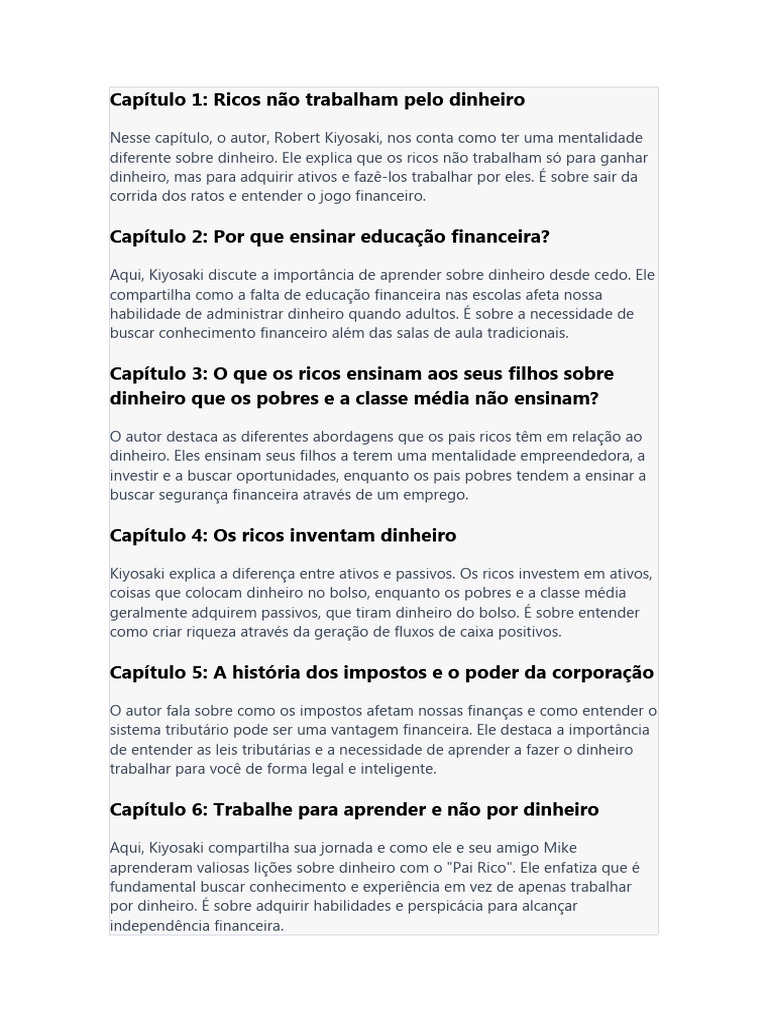 Mentalidade Financeira dos Ricos | PDF