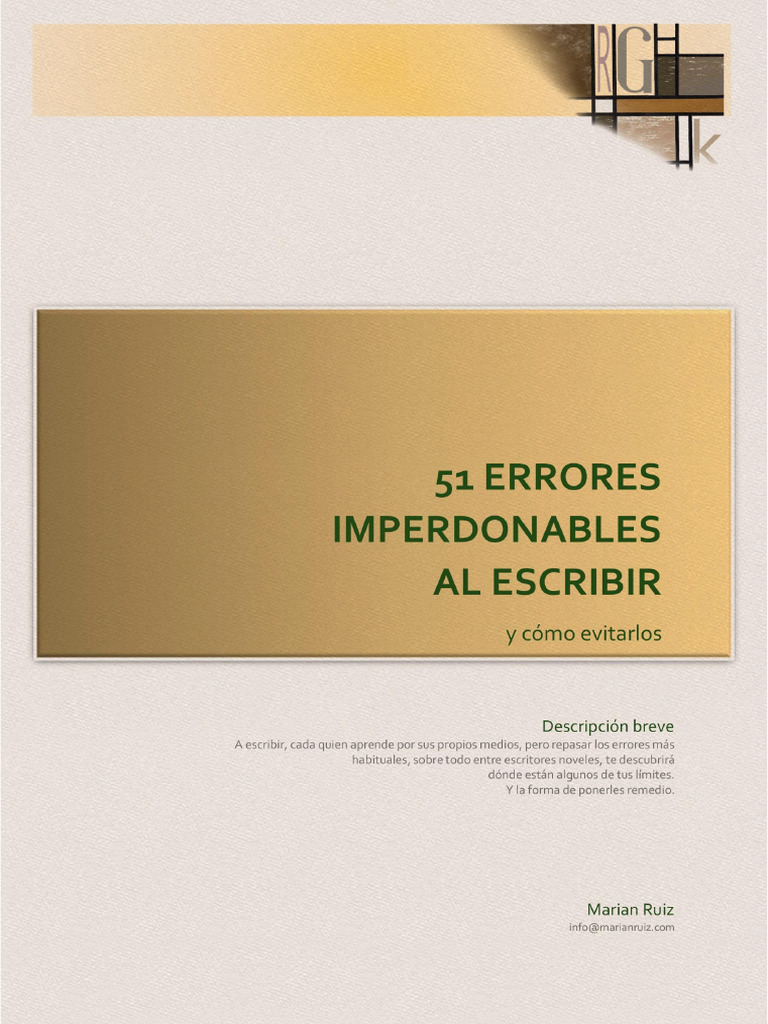 51 Errores Imperdonables Al Escribir | PDF | Arte