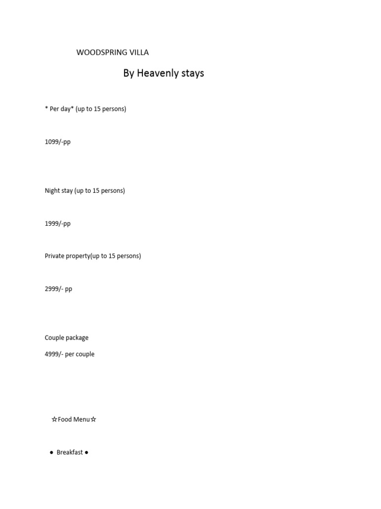 Woodspring Villa | PDF