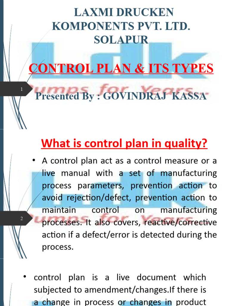 4 PPT Control Plan | PDF