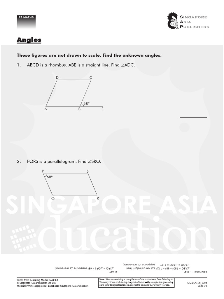 P6Maths Week 6 | PDF | Triangle | Triangle Geometry
