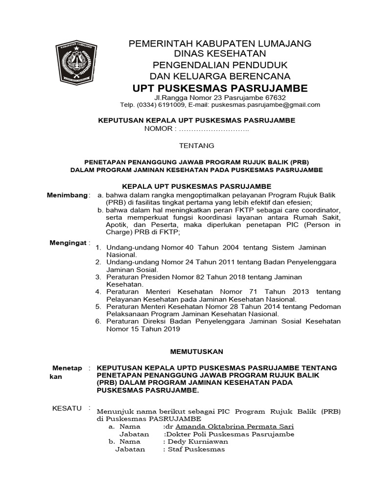 sk rujuk balik | PDF