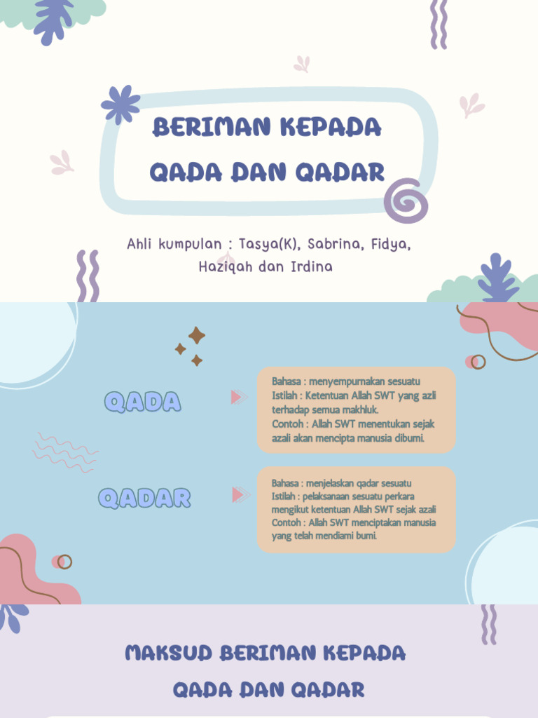 Beriman Kepada Qada Dan Qadar | PDF