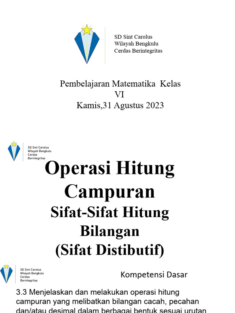 PPT Sifat Distributif - Materi | PDF