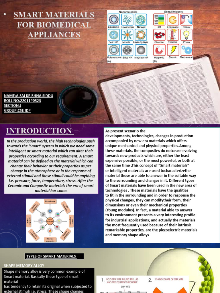 Presentation (3) - Smart Materials | PDF | Shape Memory Alloy | Applied ...