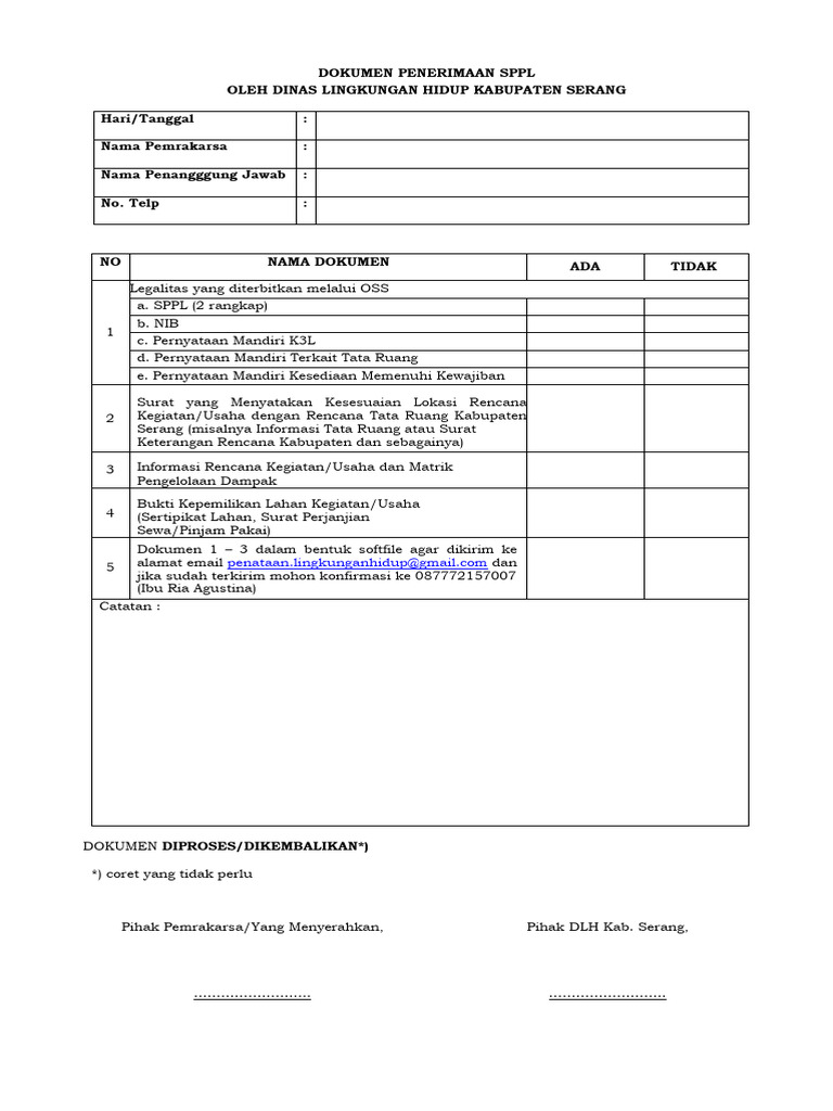 Persyaratan Penerimaan Sppl 2023 | PDF