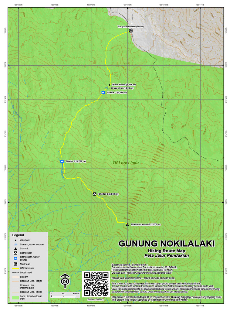 Peta Jalur Pendakian Gunung Nokilalaki | PDF
