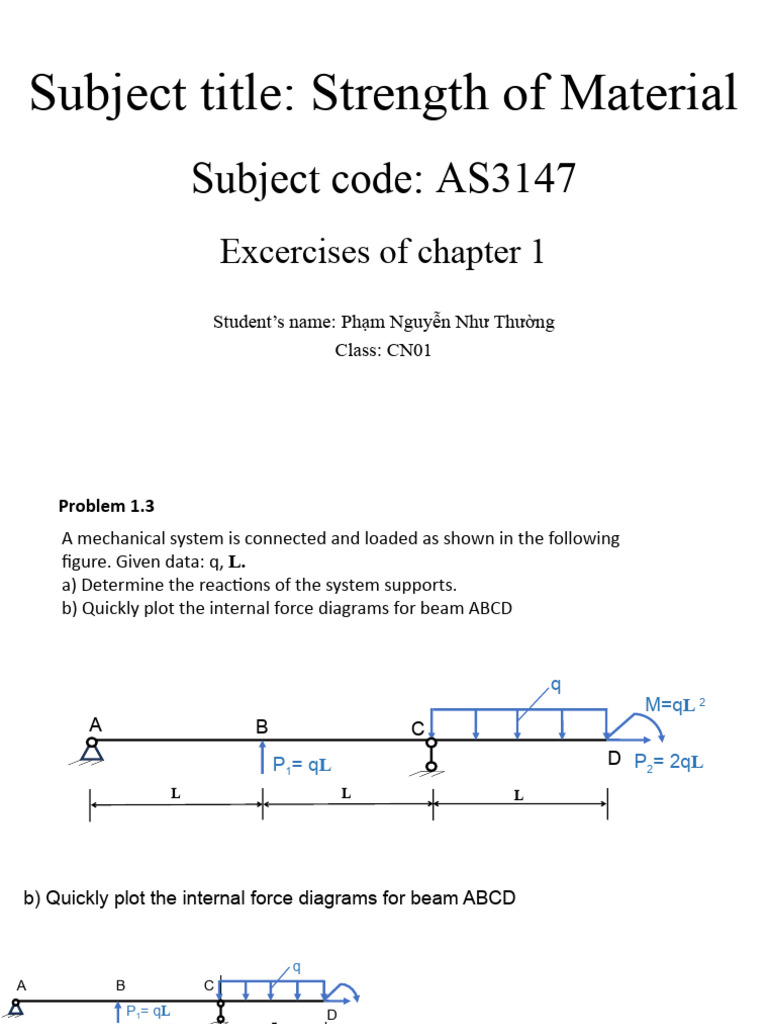 Homework GC | PDF | Force | Beam (Structure)