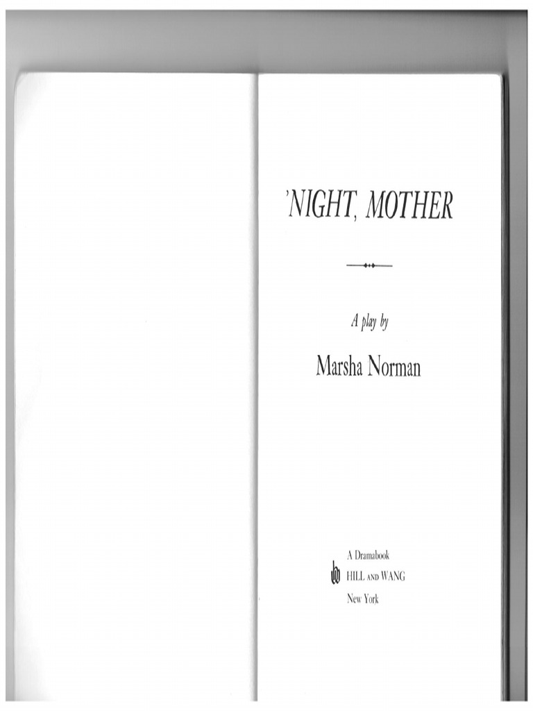 0925 'Night, Mother By-Marsha-Norman | PDF