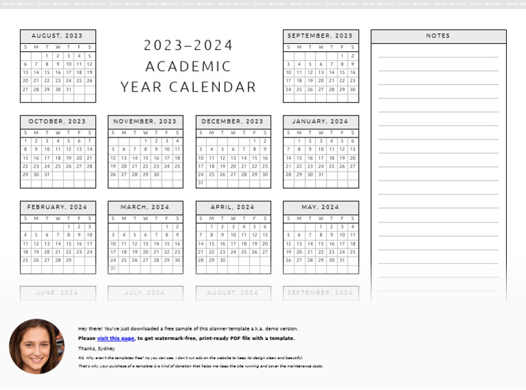 2023-2024 Academic Year Calendar | PDF