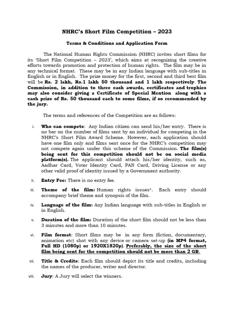 Short Films 2023 | PDF | Identity Document | Justice