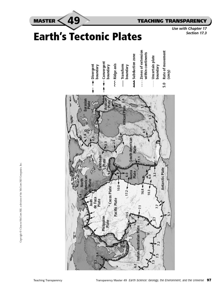 tectonic plates worksheets | PDF