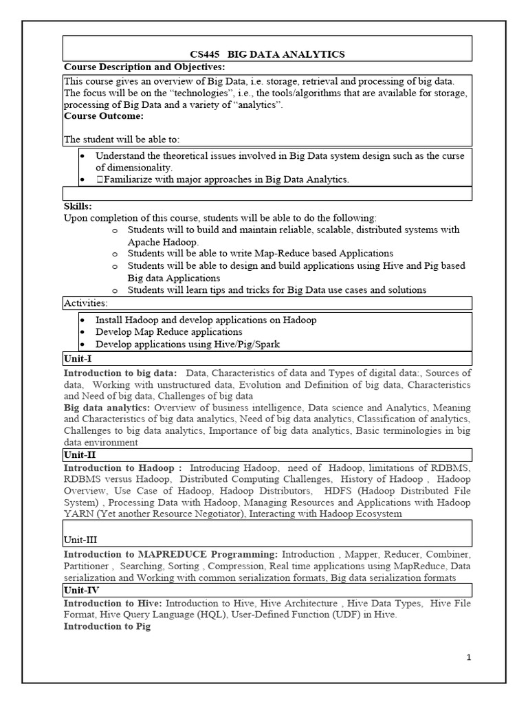 Big Data NOTES and QB | PDF | Apache Hadoop | Big Data