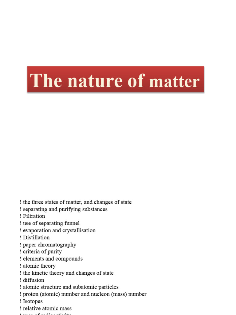 Matter PPT 1 | PDF | Solubility | Liquids