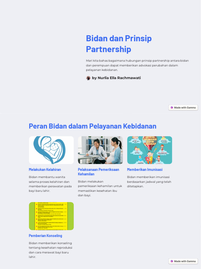 Bidan Dan Prinsip Partnership | PDF